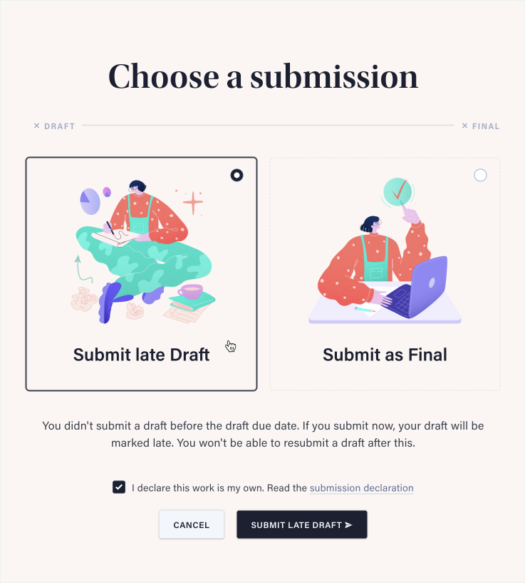 Submitting Drafts